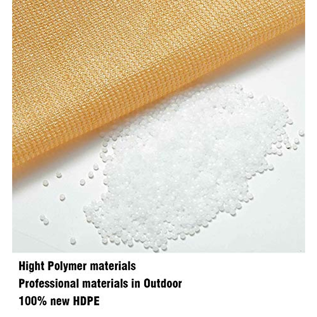 Rectangle Sun Shade Sail Canopy, 12' x 20' Patio Shade Cloth Outdoor Cover - Sunshade Fabric Awning Shelter for Pergola Backyard Garden Carport (Sand)