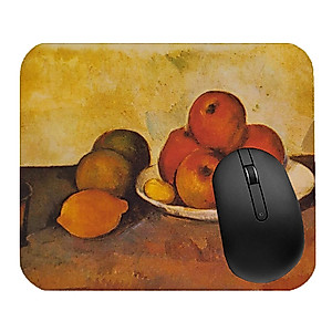 Mouse Pad Universe Museum Art Mouse Pads - Decorative & High Performance - 2 Sizes - Thick Natural Rubber, No Slip Base (Mini, Cezanne - Still Life with Apples)
