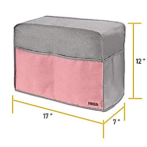 FINESUN 2in1 Sewing Machine Accessories, Includes Sewing Machine Dust Cover and Mat for Brother, Singer, Bernina and Most Machines (pink)