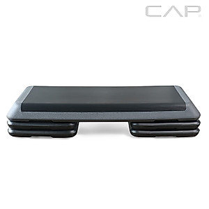 CAP Adjustable Aerobic Step Platform Exercise Step, Gray