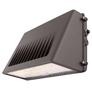 Konlite - 125W/105W/76W Full-Cutoff LED Wall Pack, Wall LED Lights, Wattage & CCT (50K/40K/30K) Selectable, LED Wall Light, Energy Efficient, Durable, Outdoor Commercial Wall Pack Light, 20,812LM