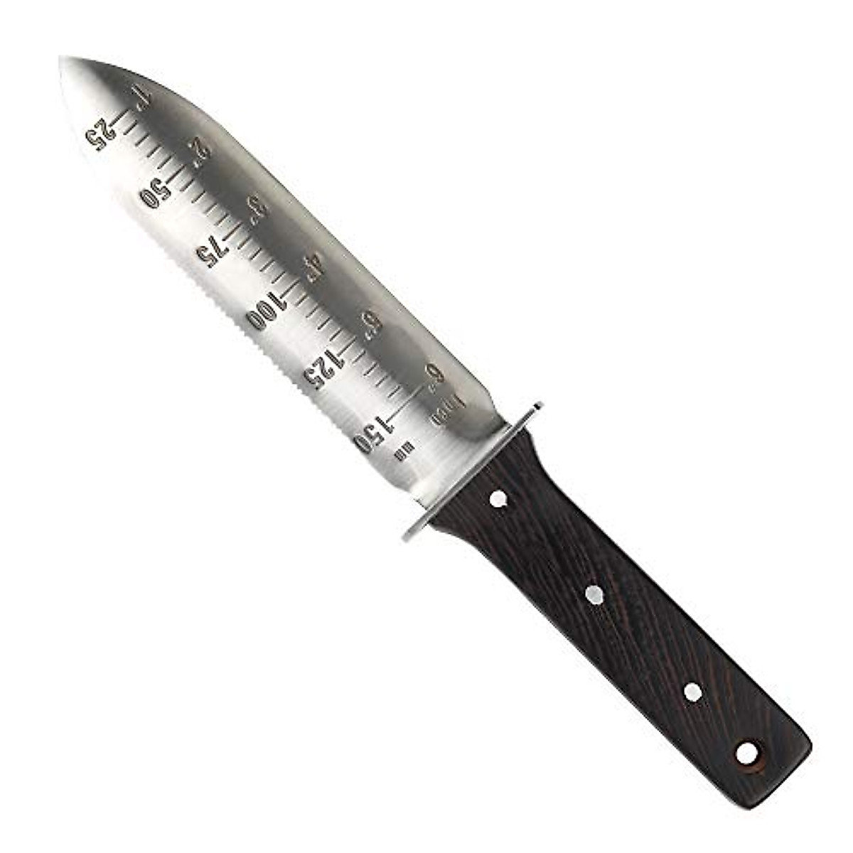 GARTOL Hori Hori Gardening Knife Tools - Weeding & Digging Knife, with 7.1inch Double Sharp Edge Japanese Blade and Full Tang Handle, Cowhide Protective Sheath, Sharpening Whetstone