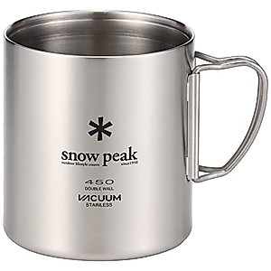Snow Peak MG-214 Stainless Steel Vacuum Mug, 450