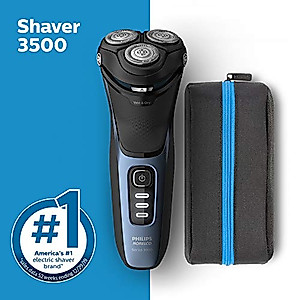 Philips Norelco Shaver 3500, Rechargeable Wet & Dry Electric Shaver with Pop-Up Trimmer and Storage Pouch, S3212/82