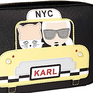 Karl Lagerfeld Paris womens Maybelle Camera Crossbody Cross Body, Taxi Yellow, One Size US