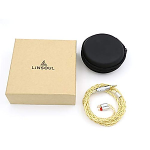 Linsoul Soft Silver Plated Cable for Shure SE215 LZ Shozy hibiki Kinera H3 Earphone IEMs (MMCX, 3.5mm Plug)