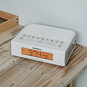 Sangean RCR-5 Digital AM/FM Clock Radio, White