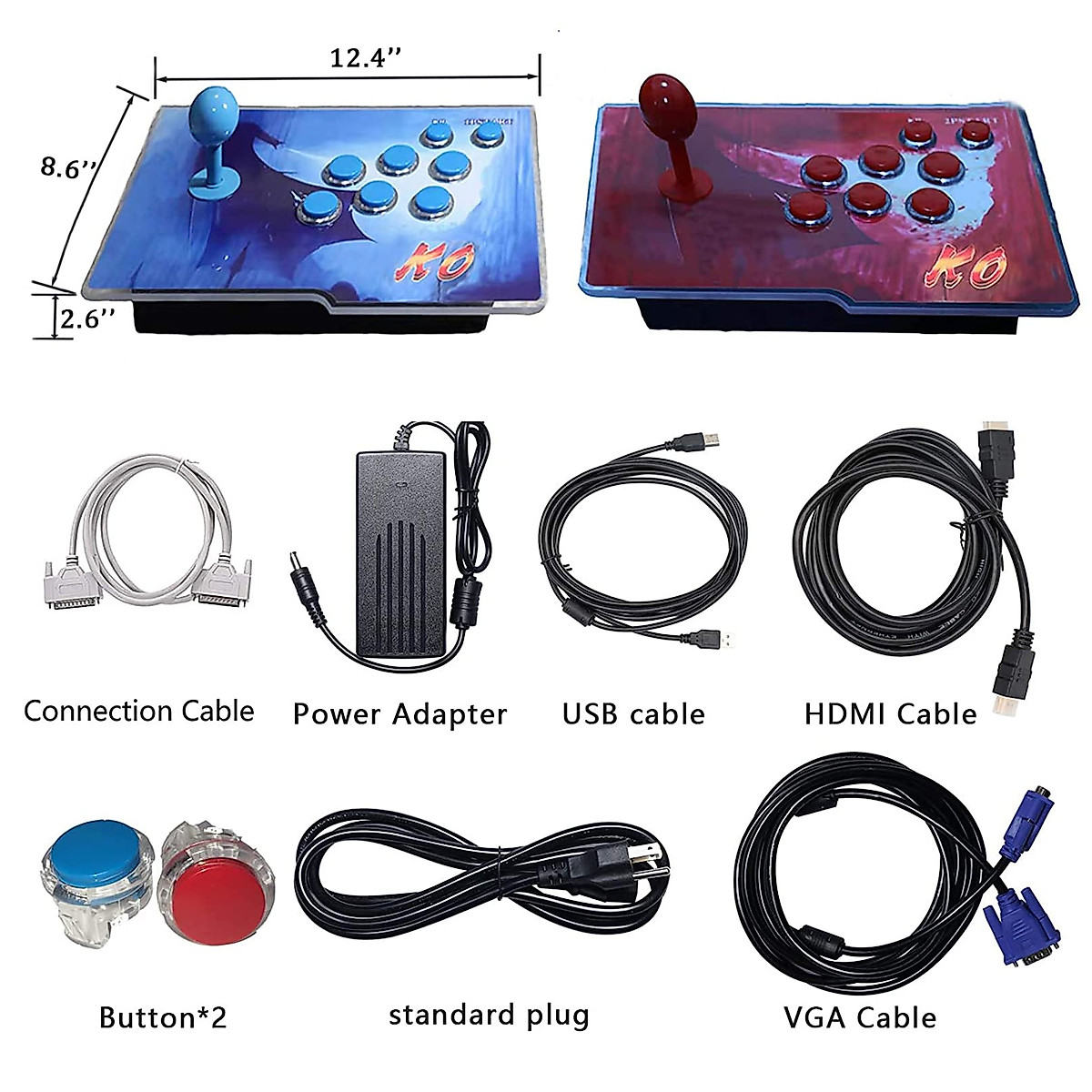 RegiisJoy Arcade Game Console 10000 Classic Games with WiFi Function, Pandora Box 18S Download/Save/Pause/Hide/Search Games, 1280x720,4 Players,3D Games