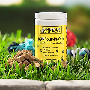 Charlie & Frank, Dog Four-in-One, Vitamins & Minerals, Probiotics, Joint Support, Healthy Skin & Coat, 120 Soft Chews