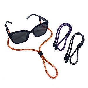 DECKER Eyewear Retainer Universal Fit Eyeglasses Lanyard 3PCS Reflective Glasses Strap One Size Fits Most Adjustable Sports Glasses Holder for Men and Women