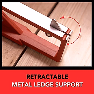 Kapro - 353 Professional Ledge-It Try & Mitre Square - For Leveling and Measuring - Features Stainless Steel Blade, Retractable Ledge, and Etched Ruler Markings - 8 Inch