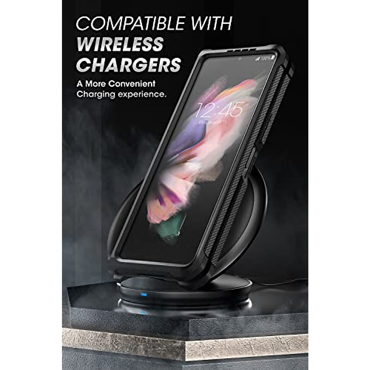 SUPCASE Unicorn Beetle Case for Galaxy Z Fold 3 5G (2021), Rugged Belt Clip Shockproof Protective Case with Built-in Screen Protector & Kickstand (Black)