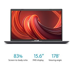 ASUS VivoBook 15 F515 Thin and Light Laptop, 15.6” FHD Display, Intel i5-1135G7 Processor, Iris Xe Graphics, 8GB DDR4 RAM, 512GB SSD, Fingerprint, Windows 11 Home, Slate Grey, F515EA-DH55