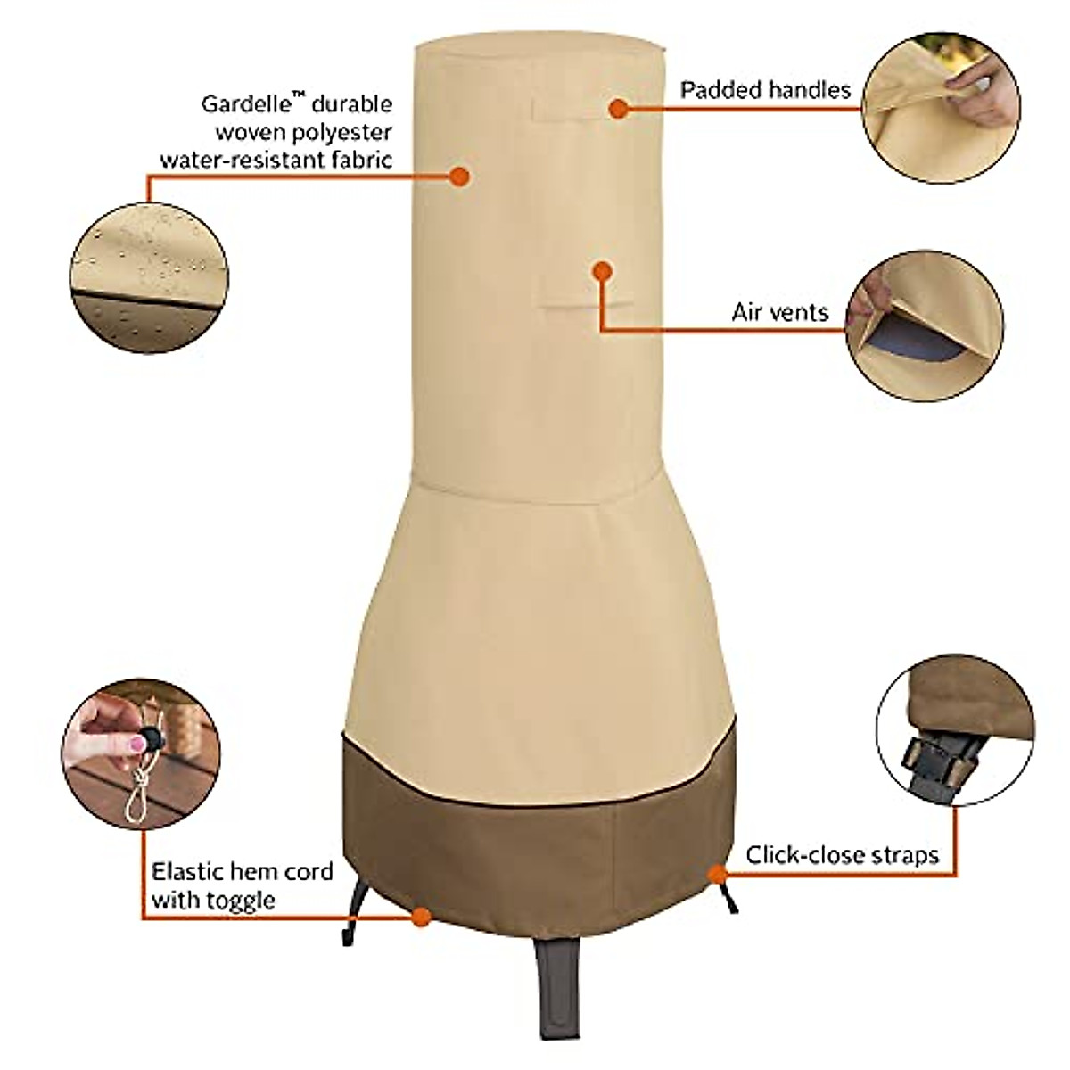 Classic Accessories Veranda Water-Resistant 22 Inch Chiminea Cover, Patio Furniture Covers