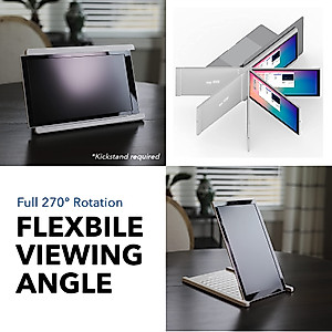 Portable Monitor -Mobile Pixels Duex Lite Laptop Monitor with 12.5" Full HD 1920x1080p IPS Display,USBC Monitor Extender,Plug and Play,Any Laptops Compatible (White) (Renewed)