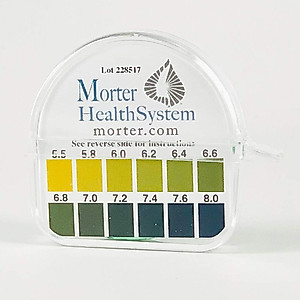 pH Testing Paper (2 Rolls) Morter HealthSystem Best Process Alkaline — Urine & Saliva Testing Paper for Alkaline & Acidity Analysis (8.33 FT - Approximately 100 Uses Per Roll)