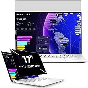 [2 Pack] Laptop Privacy Screen 17 Inch Compatible With Lenovo Hp Dell Acer Asus Thinkpad Envy Xps, 16:10 Aspect Removable Anti Glare Blue Light Filter Protector, 17in Computer Monitor Privacy Shield