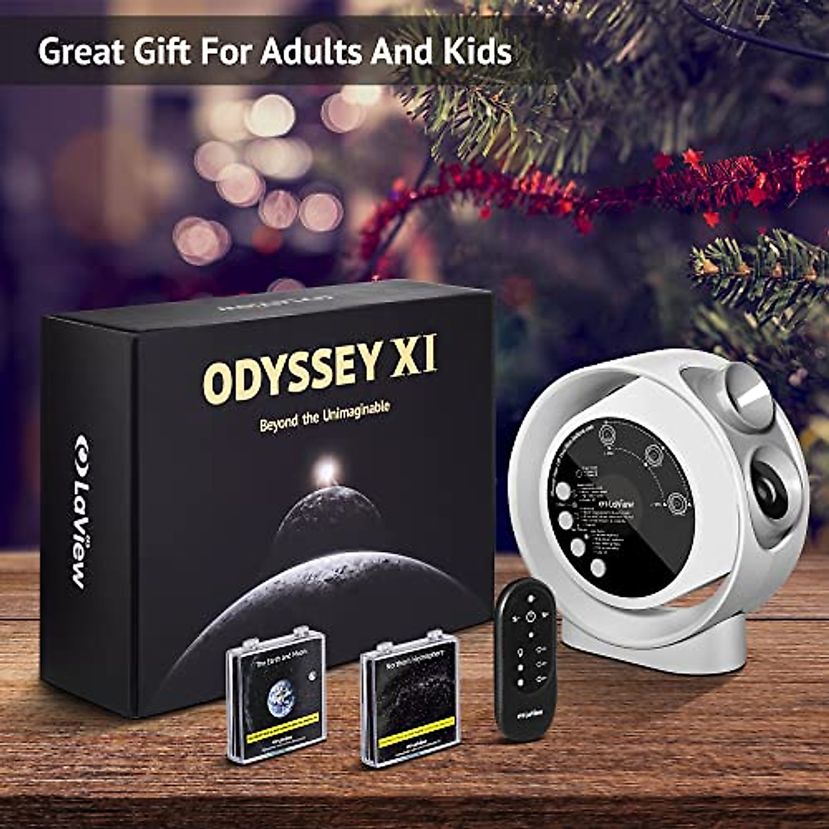 LaView Galaxy/Star Projector, Adjustable HD Projector with 130 ft² Projection Area, with Changing Nebula, Auto-Off Timer, Remote Control, for Home Decoration/Bedroom Night Light, 2 Replaceable Discs