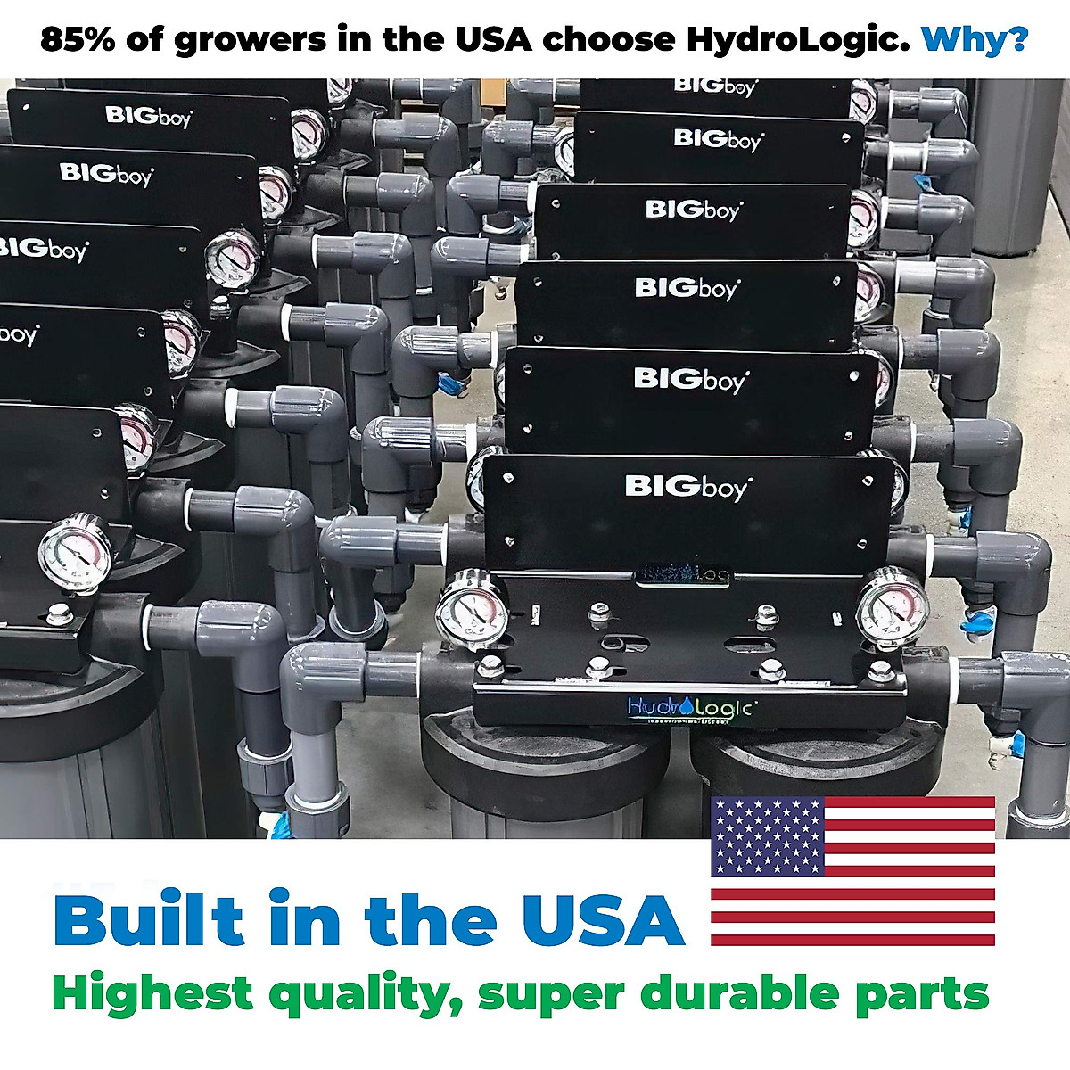 Hydro-Logic Purification Systems HydroLogic Stealth-RO300 Reverse Osmosis Filter System 300 GPD HL 31040 Hydroponic Water Filtration for Gardening