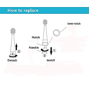 SEAGO Toothbrush Replacement Heads - SG977 SG513 - SEAGO Kids Toothbrushes Heads for Toddlers - Compatible with SEAGO Electric Toothbrushes Kids (White, 6-Pack)