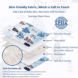 Gel Car Seat Cooler Pad for Children,Summer Breathable Ice Stroller Cooler Mat,Multifunctional Baby Cooling Pad Suitable for Stroller, Baby Dining Chair, Child Safety Seat