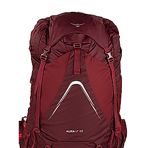 Osprey Aura AG LT 65L Women's Backpacking Backpack, Koseret/Darjeeling Spring Green, WM/L