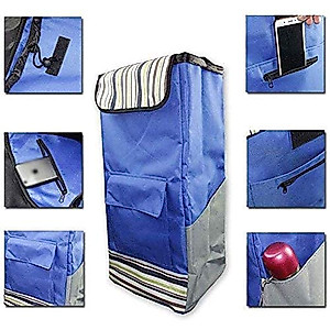 Shopping Trolley on Wheels Multi Function Shopping Cart Lightweight 6 Wheel Climbing Stairs Folding Portable Trolley Home Trolley Luggage Cart Storage Hand Trucks,E ,