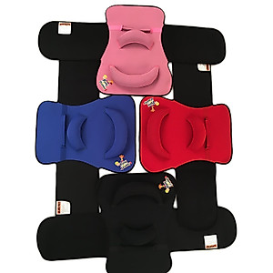 Pony Up Daddy - Neoprene Parent Saddle with Easy Close Strap - Features Padded Seat and Grab Handle for Safe and Comfortable Play Pony Rides - Fits Up to 50" Chest Size - Raider Red