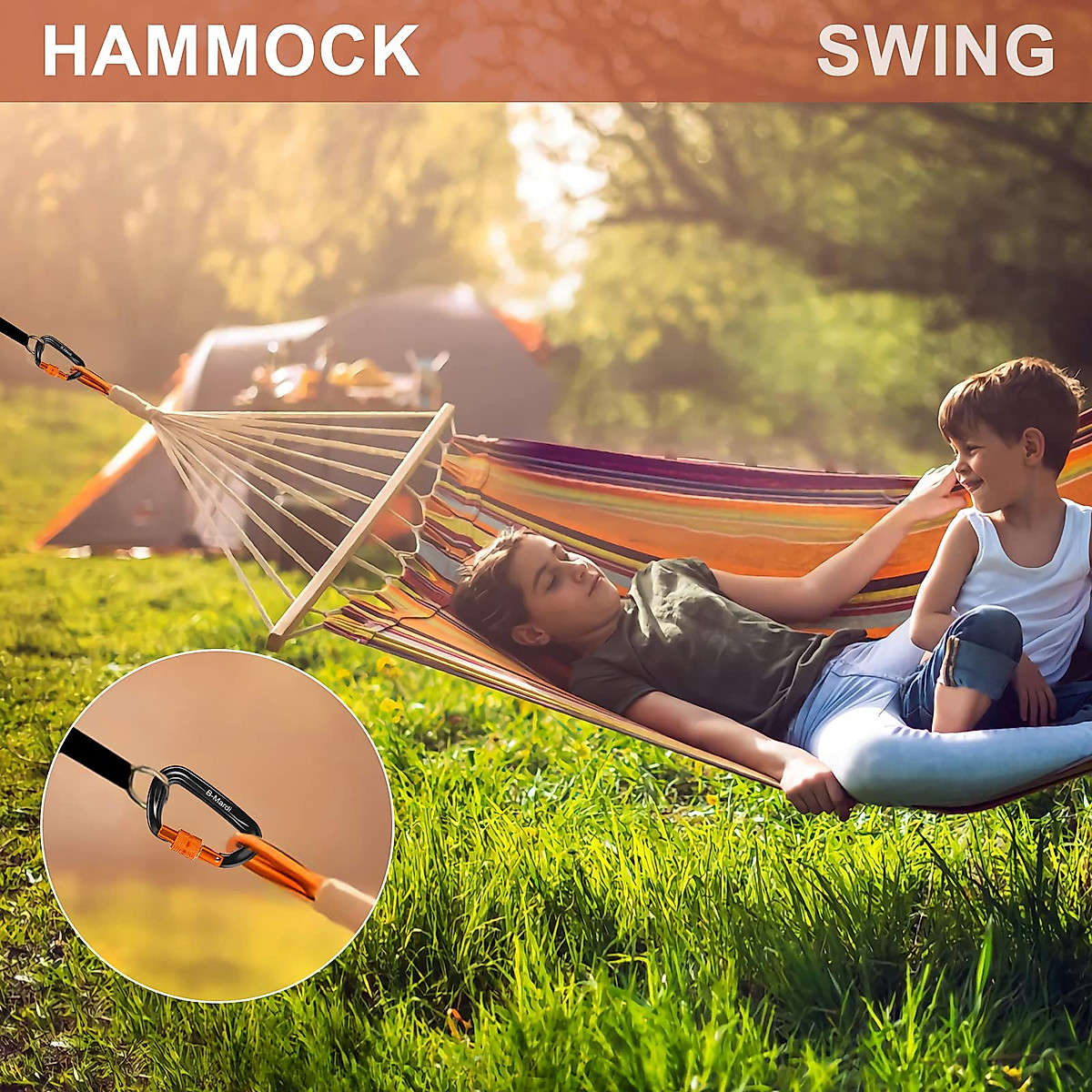 B-Mardi Carabiner Clips Heavy Duty 12kN (2697 lbs)-Lightweight Locking Carabiners for Camping, Hiking, Hammock, Dog Leash Harness, Outdoor and Gym etc, Keychains& Utility ﻿