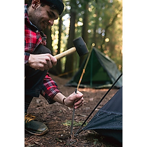 Stansport 12” Steel Tent Stakes - 4 Pack, Silver, 12" L x 0.75" W x 0.5" H