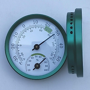 2-Pack Mini Thermometer Indoor and Humidity Gauge – Small Thermometer Hygrometer Analog Temperature Monitor for Home Wall Room Greenhouse Incubator Tank Decorative, NO Battery Needed