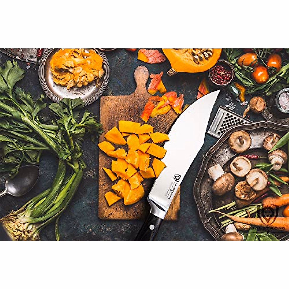 Dalstrong Barong Chef Knife - 7 inch - Gladiator Series Elite - Razor Sharp Kitchen Knife - Forged High Carbon German Steel - Full Tang - w/Sheath - NSF Certified