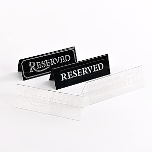 UUYYEO 6 Pcs Reserved Table Signs Wedding Seating Signs Table Tent Signs Restaurant Table Cards Party Table Placecards Table Setting Cards