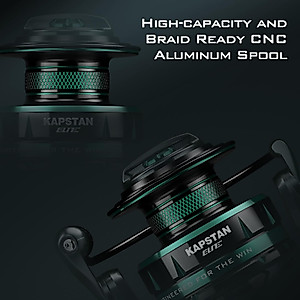 KastKing Kapstan Elite Spinning Reel, High Speed Saltwater Spinning Reel, Size 4000