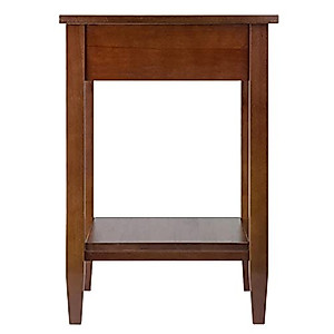 Winsome Richmond 25.98 x 17.95 x 18.68-Inch Wood End Table Tapered Leg, Antique Walnut (94118)