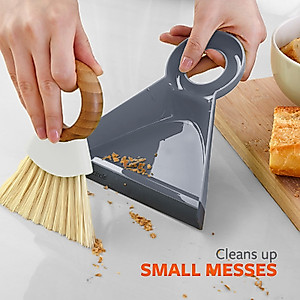 Full Circle and Brush Set, White Tiny Team Mini Dustpan