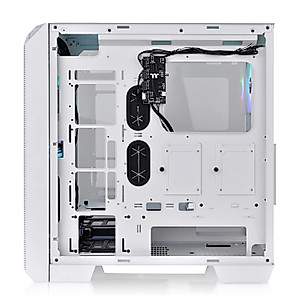Thermaltake View 300 MX TG ARGB Motherboard Sync E-ATX Mid Tower Computer Case with 2x200mm Front & 1x120mm Rear ARGB Fan, Interchangeable Tempered Glass & Mesh Front Panel, CA-1P6-00M6WN-00, White