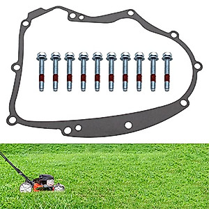 594195 Crankcase Gasket Kit Parts Accessories Lawnmowers with Bolts and Crank Case Gasket Replace The Model 591911, 697227, 690945, 273488 For Briggs and Stratton Small Gasoline Engines