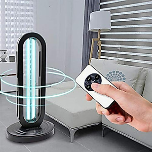 UV Light Sanitizer Deodorizer for Odor Room Air Freshener Disinfection Light Germicidal lamp Ozone Sterilizer Lamp (Remote Control) 99.99% Sterilization Rate 38W 110 V