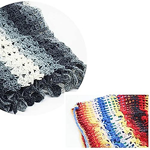 Knitting Yarn Skeins Rainbow Multicolor Yarn Wool Crochet Yarn for Crocheting and Knitting Craft Yarn for Knitting and Crochet Projects DIY Crocheting Soft Knitting Yarn Skeins 1 Piece