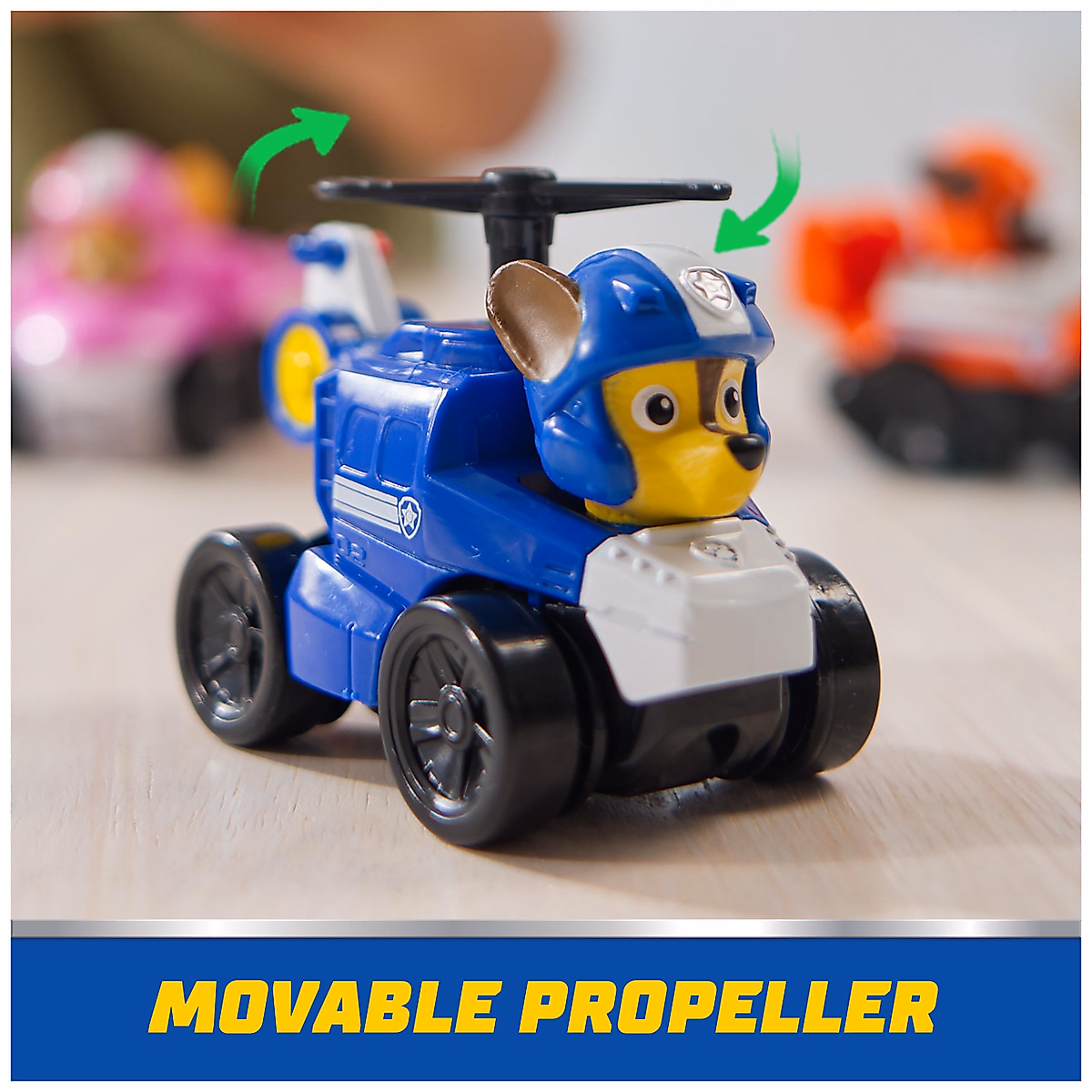 Paw Patrol: Air Rescue, 6-Piece Pup Squad Racers, Toy Cars Gift Set with Chase, Marshall, Skye, Rubble, Rocky & Zuma, Kids Toys for Boys & Girls 3+