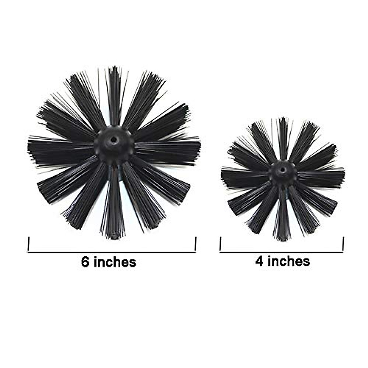 Chimney Cleaning Brush Dryer Duct Cleaner 2-in-1 Kit Fireplace Drier Vent Lint Sweeping Tools 18’ Flexible Rods Rotary System Working with or Without Drill