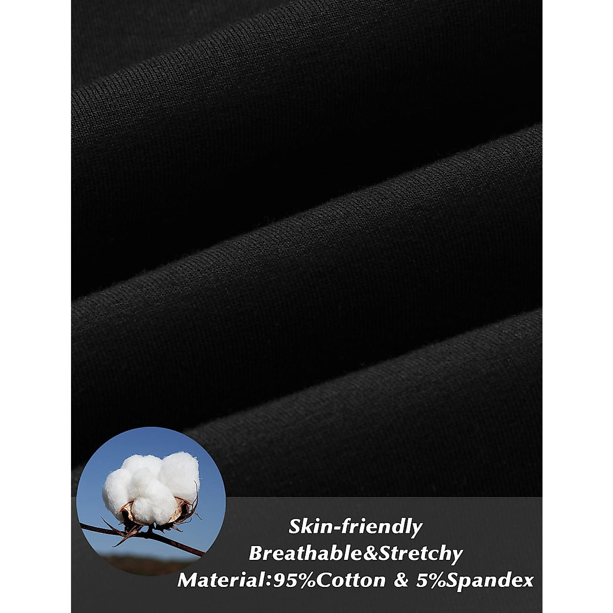 SEVEGO Lightweight Women's 34" Tall Inseam Cotton Soft Jogger with Zipper Pockets Cargo Pants Black Medium