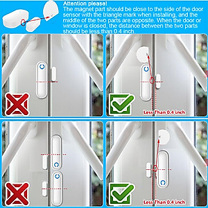YisTech Caregiver Pager Door Alarms for Dementia Patients/Kids Safety/Home Security,Door Sensor Alarm for Elderly/Business/Home/Store/Mailbox