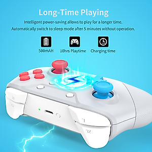 GCHT GAMING Switch Controller, Wireless Controller Compatible Nintendo Switch/Switch OLED/PC/Android with Turbo Motion Vibration (NFC)