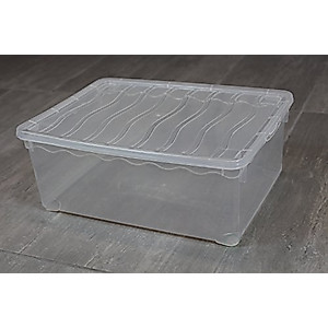 Basicwise Plastic Storage Container, Shoe box, Set of 6