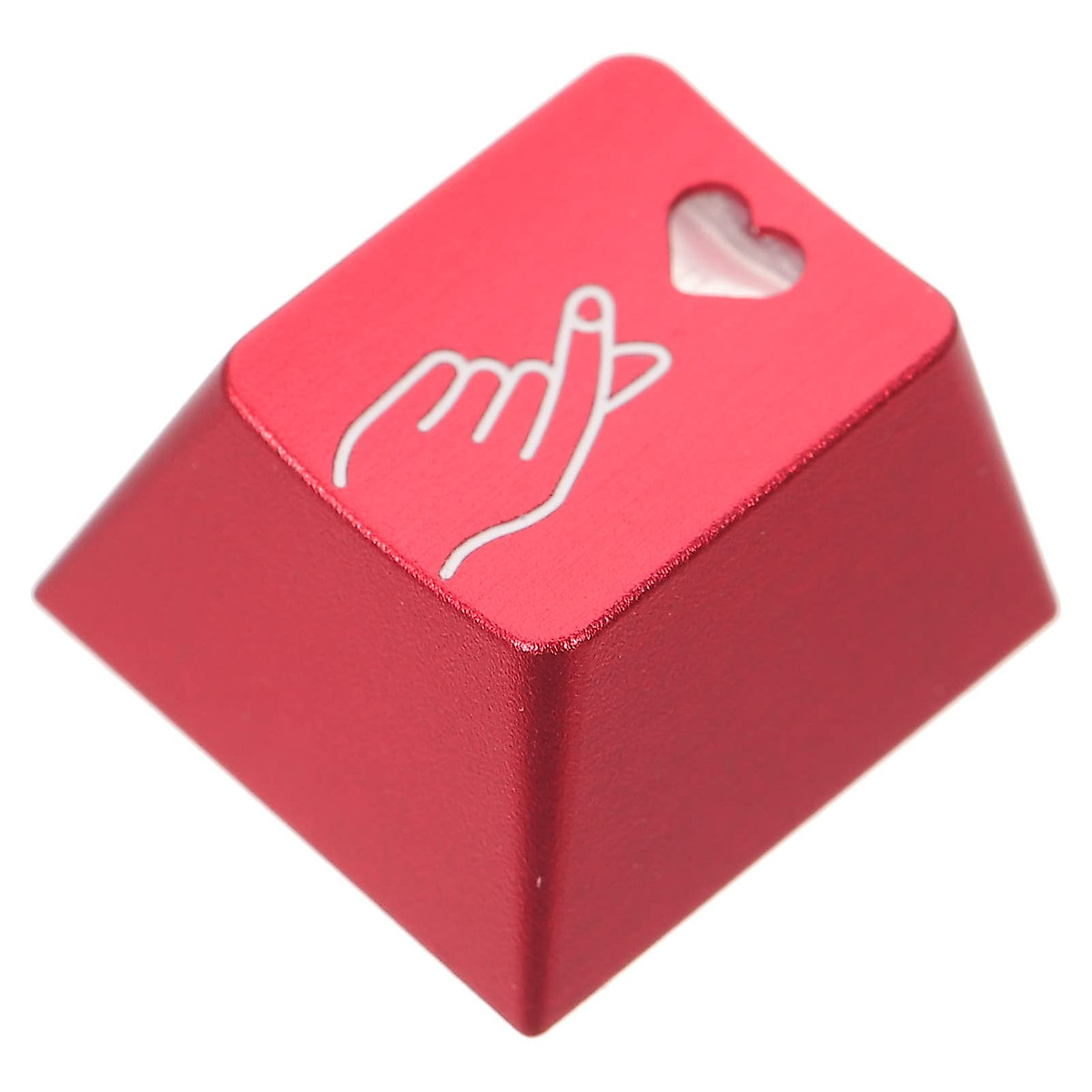 SOLUSTRE Mechanical Keyboard Key Metal keycap Decked keybaord red Heart keycap Decorative keycap mechanicalkeyboard Keyboard Enthusiasts keycap Aluminum Alloy Game Console Personality