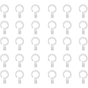lasenersm 30 Pieces Windproof Hook Hanger Buckle Hook Clips Plastic Cloth Hanger Buckles Clothes Hanger Hooks Windproof Clothes Hanger Clip Buckle, White(for 19-21mm Round Tube)