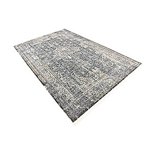 Unique Loom Baracoa Collection Area Rug - La Cabana (5' 5" x 8' Rectangle, Fume Gray/ Brown)