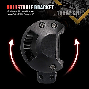 TURBO SII 12 Inch LED Light Bar Spot Flood Combo Beam 180W Double Row Light Bar Off Road Driving Led Work Lights for UTV ATV Truck Boat Waterproof